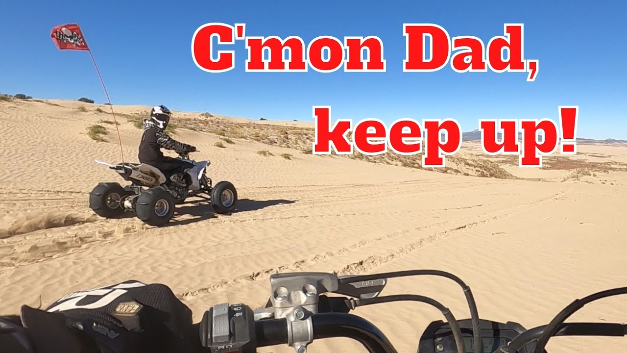 Raptor 700r vs YFZ450r at Little Sahara sand dunes. - YouTube