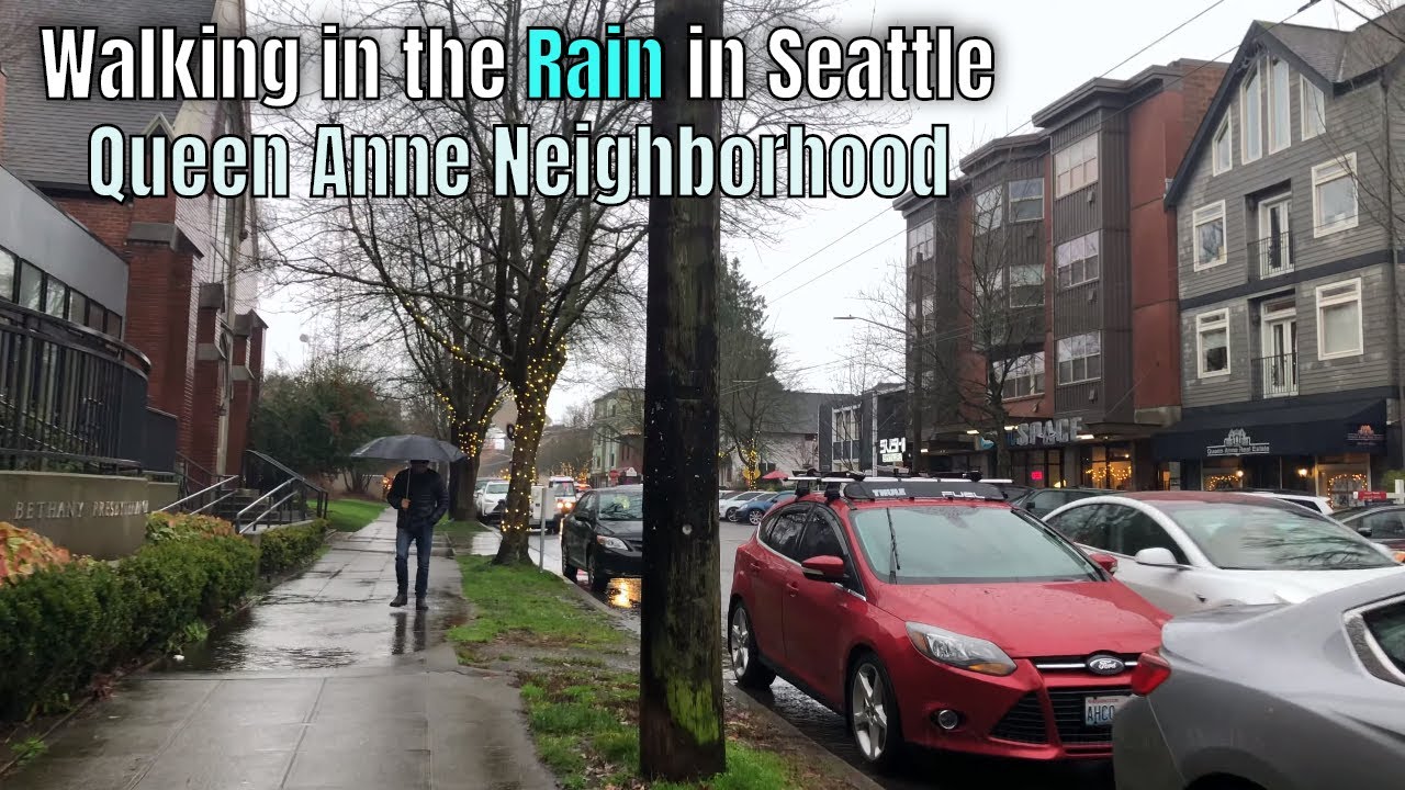 Walking in the Rain in Seattle, WA - Queen Anne 4k Binaural Audio - YouTube