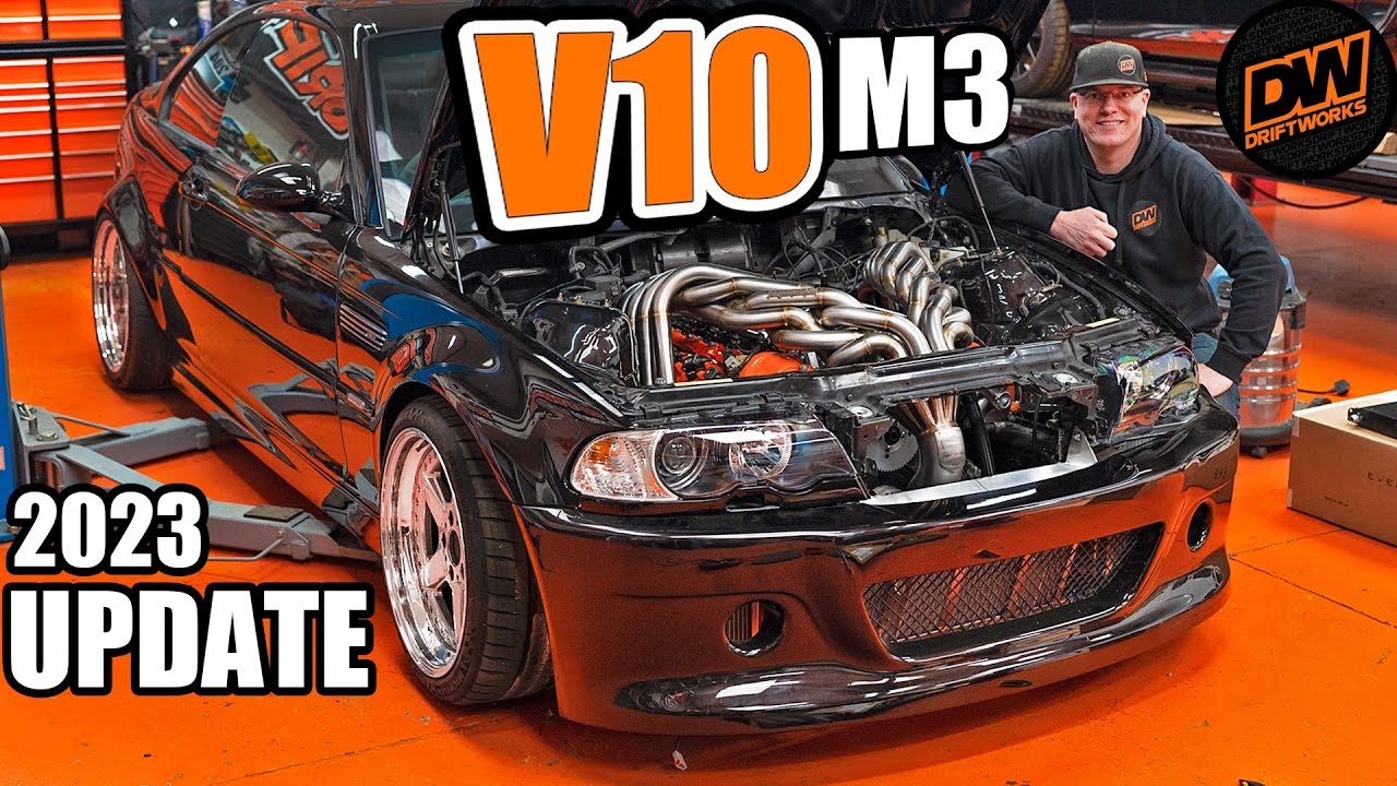 Update on my V10 BMW M3 with 10 into 1 headers - YouTube