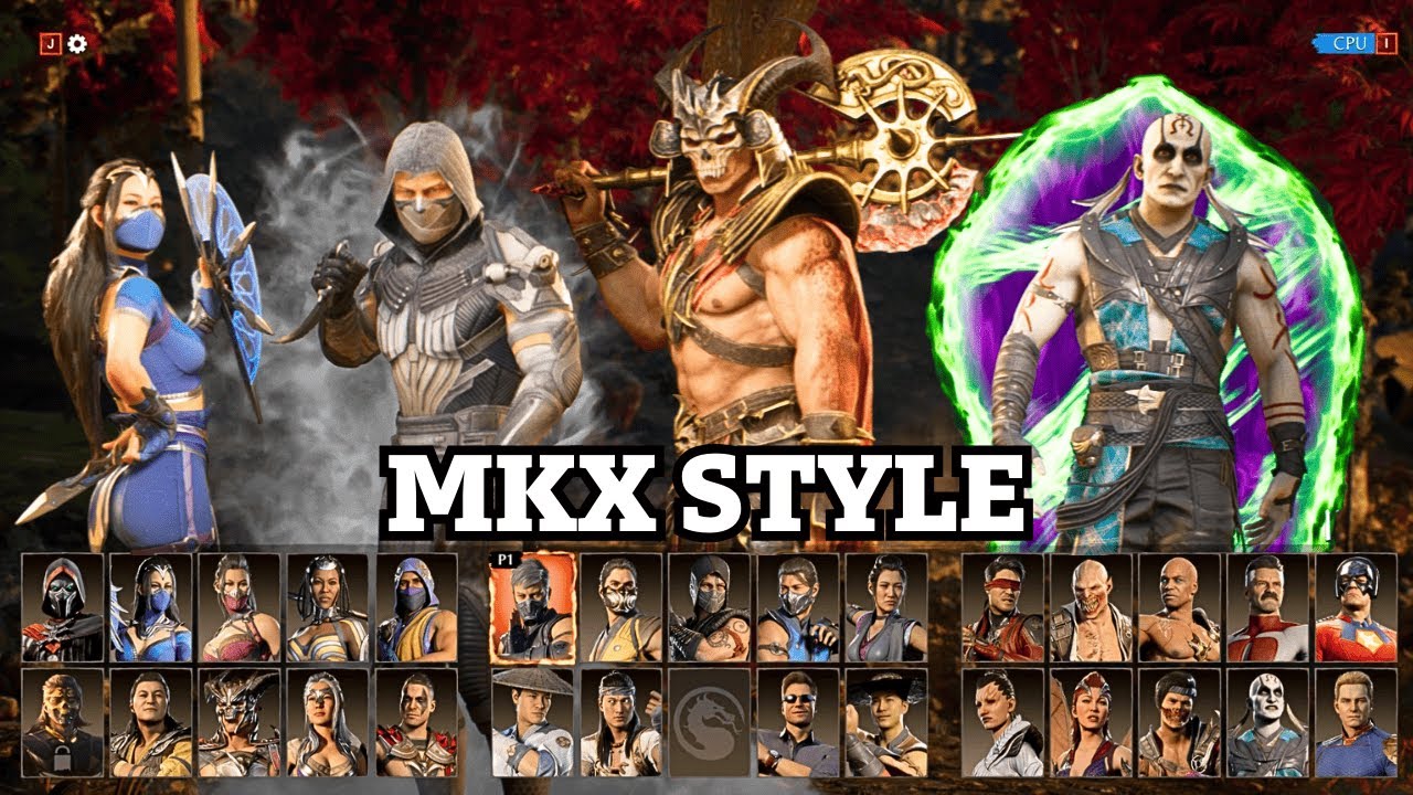 MKX Select Screen Style on MK1 - YouTube