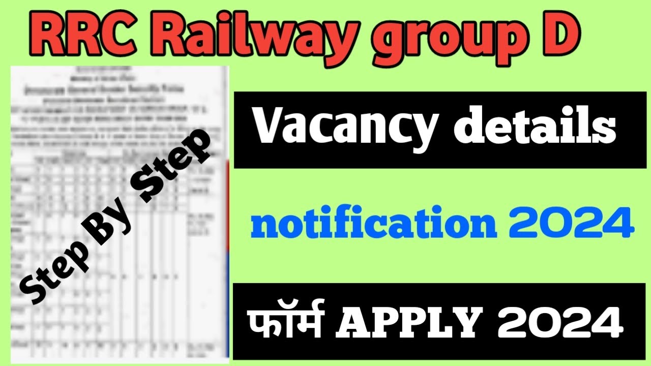 RRC railway group D new vacancy 2024 //railway new vacancy //railway ...