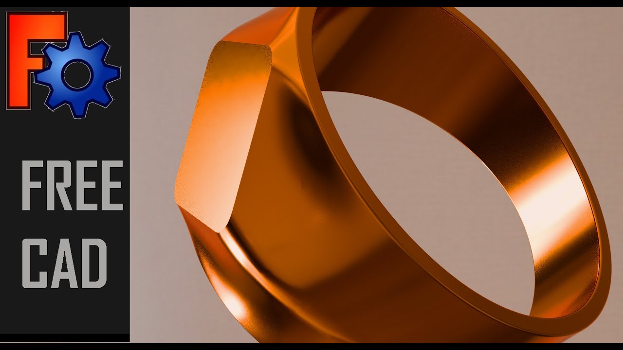 FreeCad - Create A Ring Using Curve WB and Surface WB - YouTube