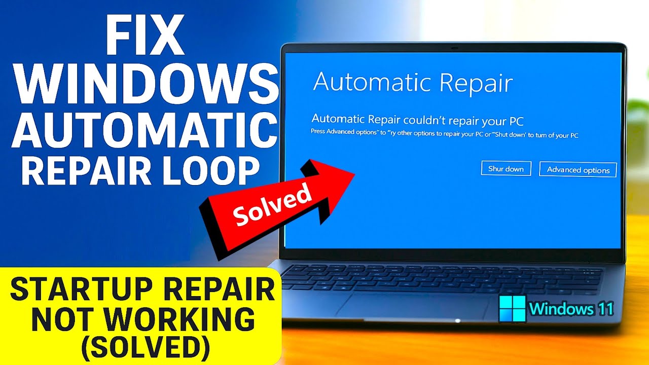 Fix Windows Automatic Repair Loop | Startup Repair Not Working (Windows ...