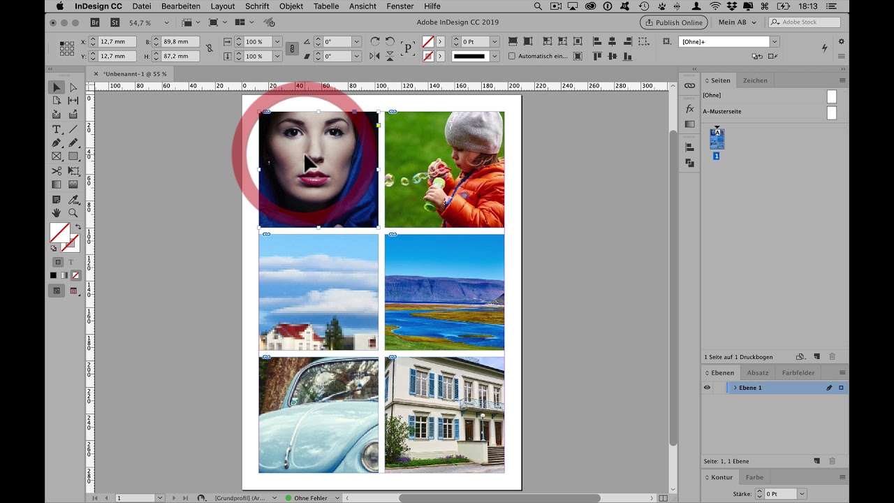 InDesign: Inhaltsbasiertes Anpassen - YouTube