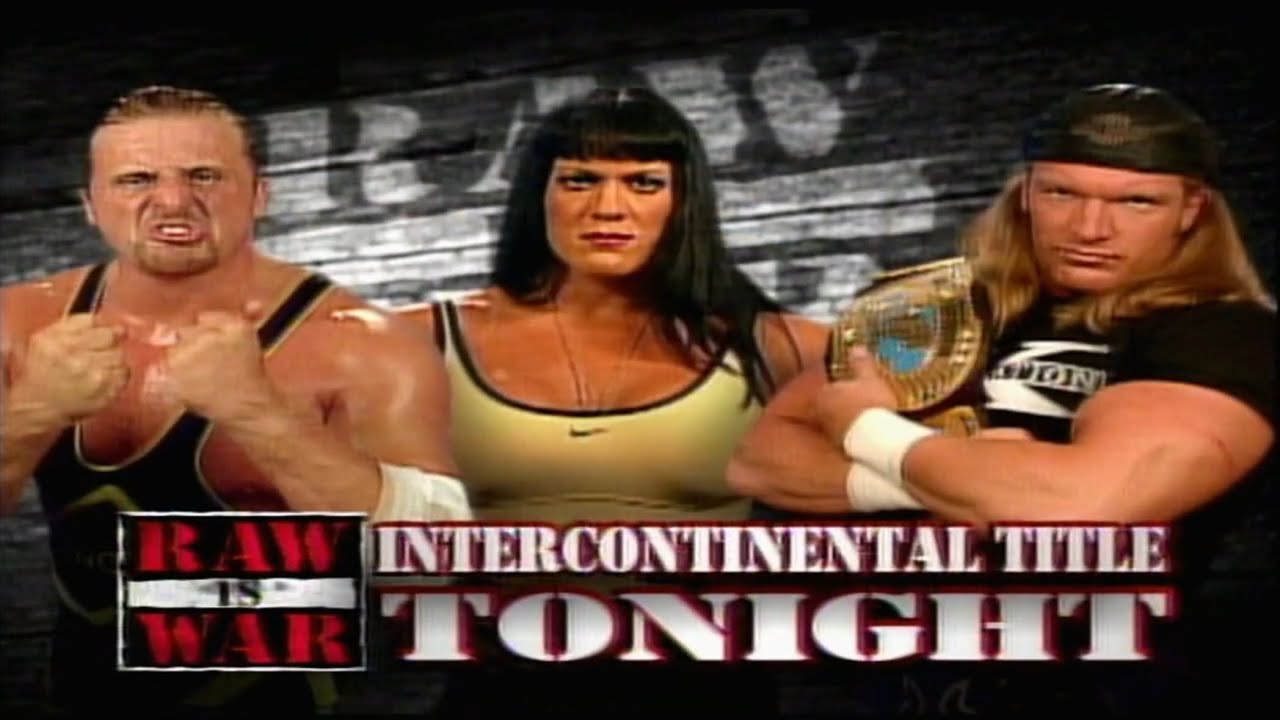 Triple H w/ Chyna & X-Pac vs Owen Hart w/ Mark Henry IC Title Match ...