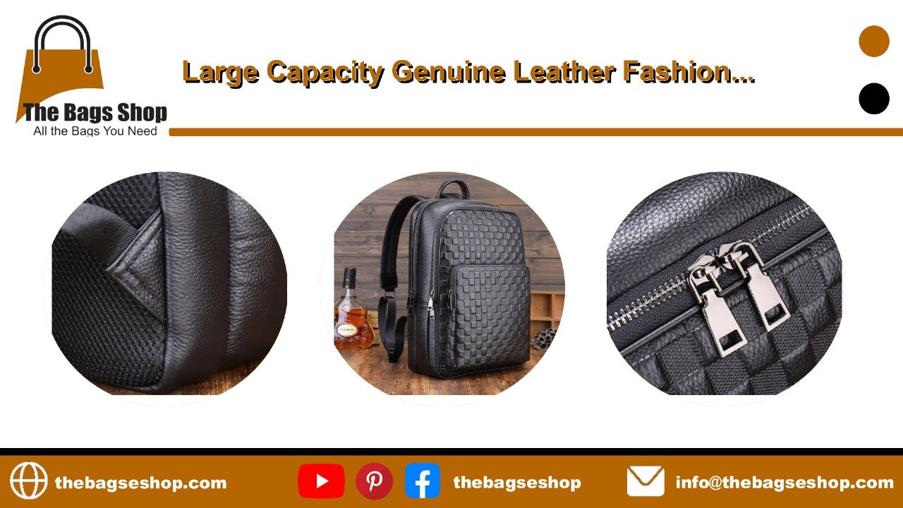 Large Capacity Genuine Leather Fashion High-grade Men's Bag # ...