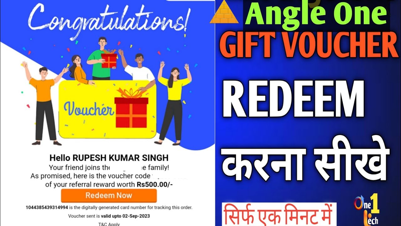 Angel one gift voucher redeem flipkart || 2023 - YouTube