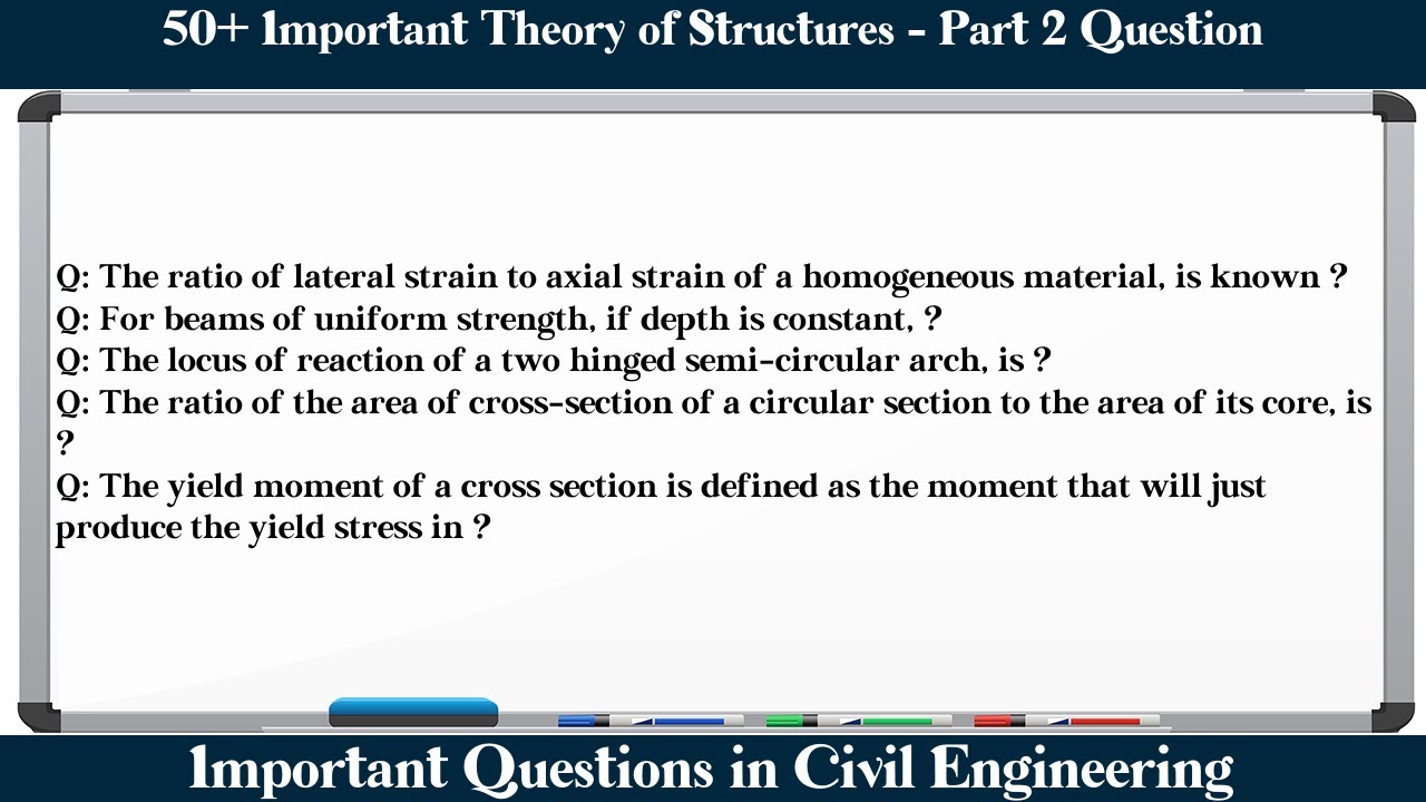 MCQ Questions Theory of Structures - Part 2 with Answers - YouTube