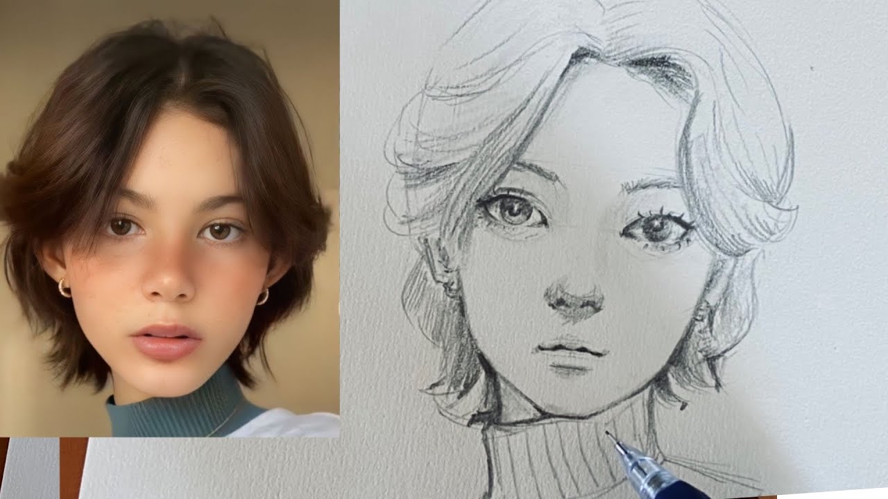 A Cute Darwing Girl face vibe - YouTube