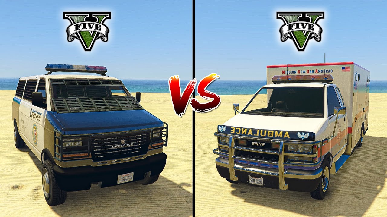 Police Van vs Ambulance truck in GTA 5 - WHO IS BEST? - YouTube