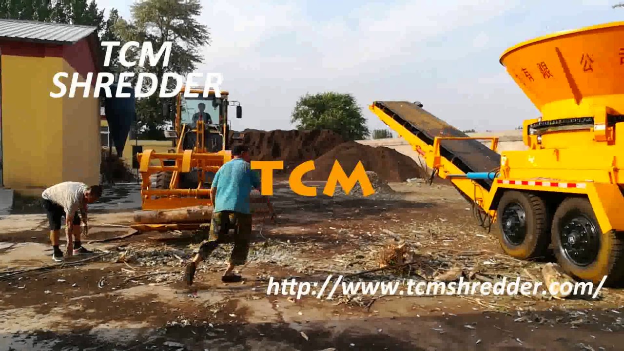 Big Wood Tree Root Shredder Wood Pallet Shredder For Sale - YouTube