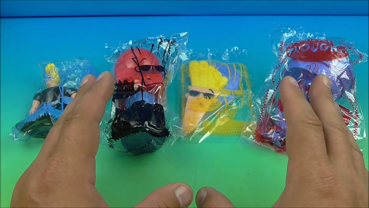 2001 CARTOON NETWORK JOHNNY BRAVO FULL SET OF 4 SUBWAY COLLECTION VIDEO ...