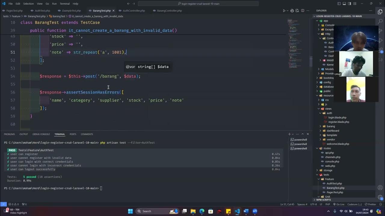 Unit Testing/Pengujian Perangkat Lunak: Menggunakan Laravel PHPUnit ...