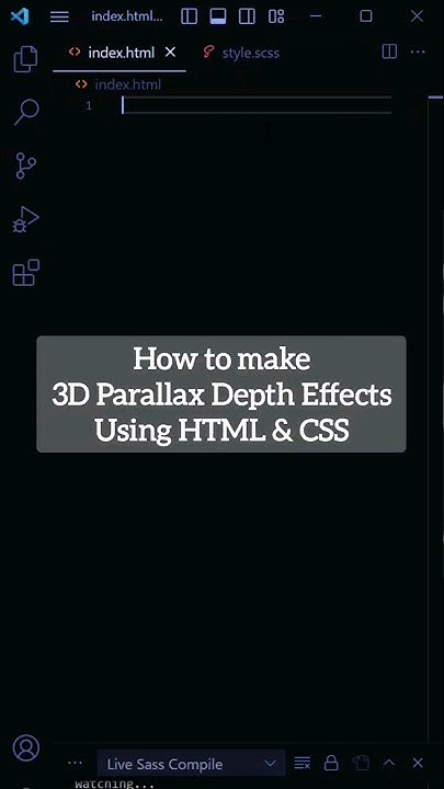 3d Parallax Effects Html Css Js Htmlcss Programming Coding Youtube