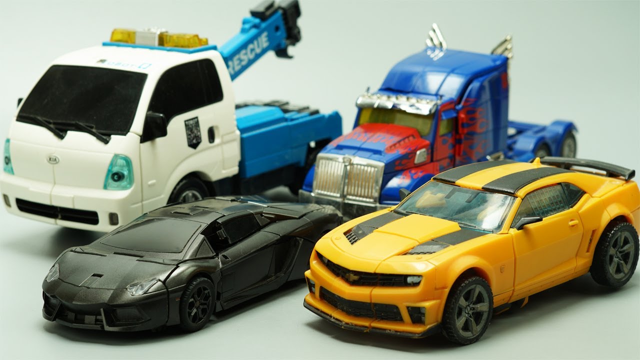 Stop Motion TRANSFORMERS - Lockdown vs Optimus Prime, Bumblebee & Tobot ...