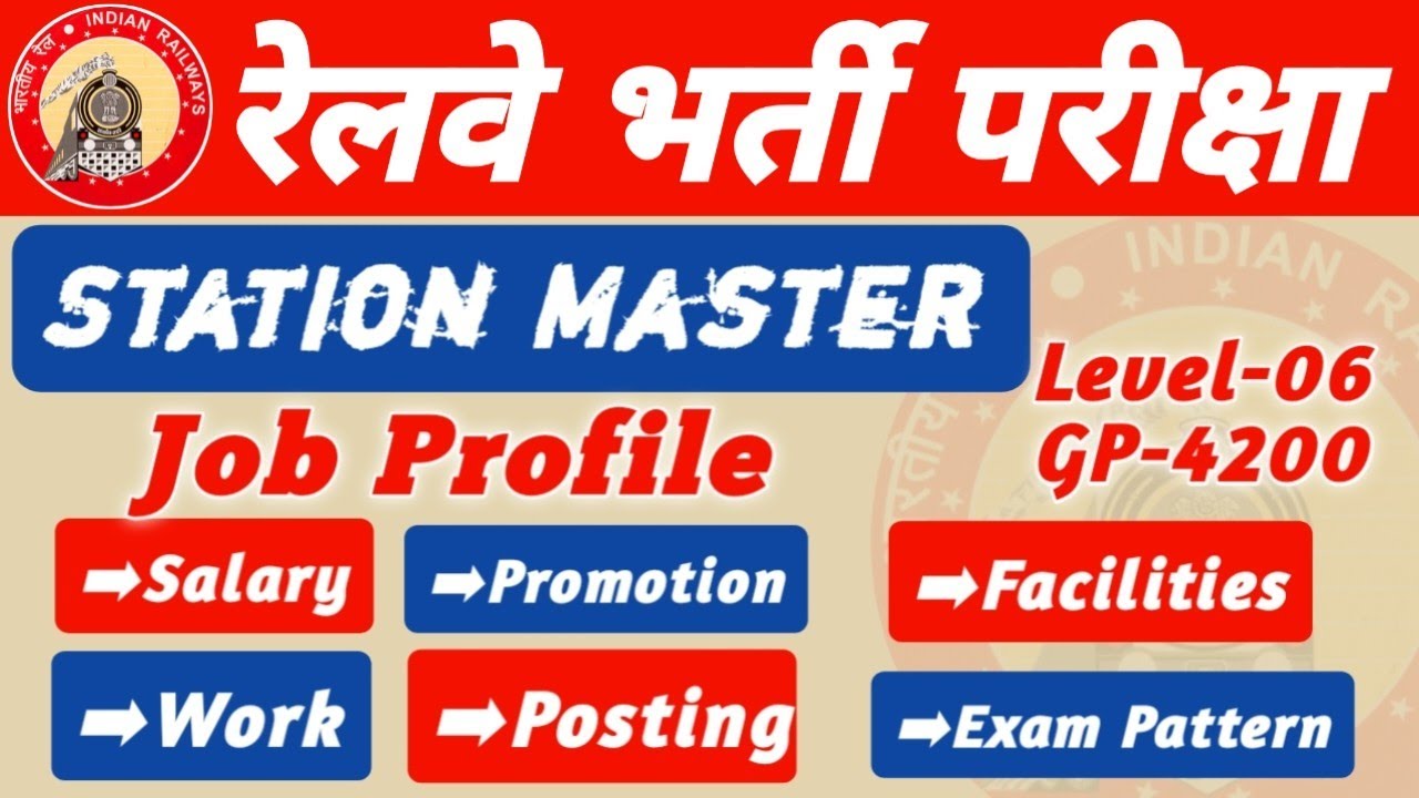 RRB NTPC 2024-25, Station Master स्टेशन मास्टर Salary, Work, Promotion ...
