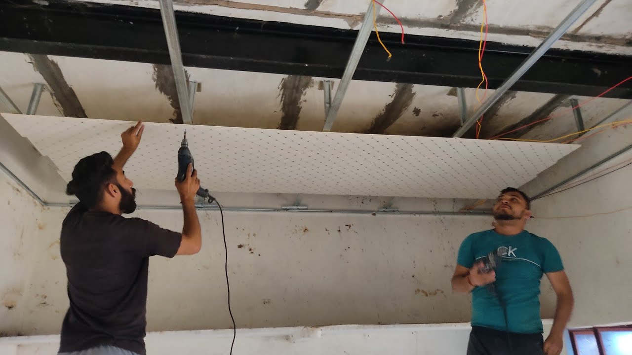 ceilling में base panel कसे लगाए देखिए आसान तरीका | pvc ceilling ...