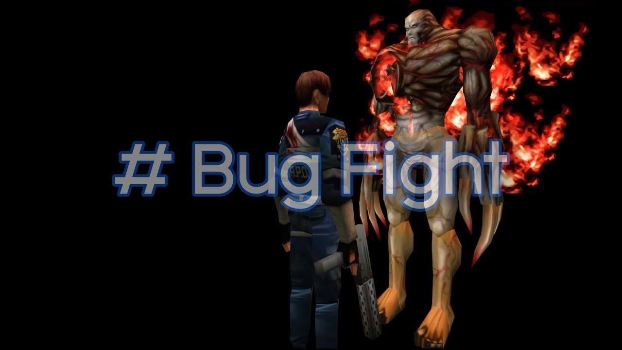 Resident Evil 2 Leon B # Bug Fight - YouTube