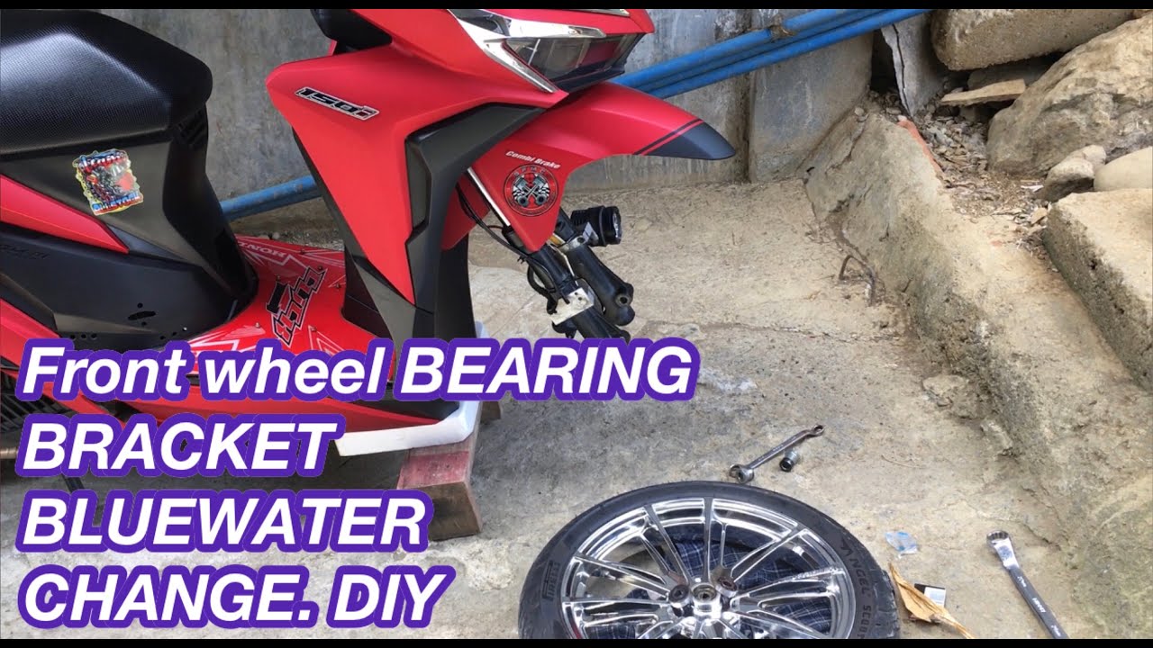 Honda Click 150i | Front Wheel Bearing Replace DIY - YouTube