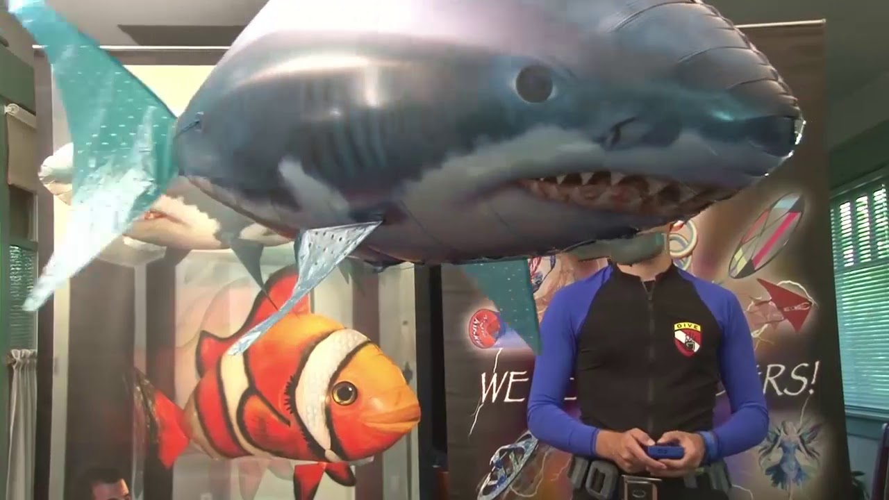 Remote Control RC Toy Inflatable Balloon Air Swimmer Flying Clown RC ...