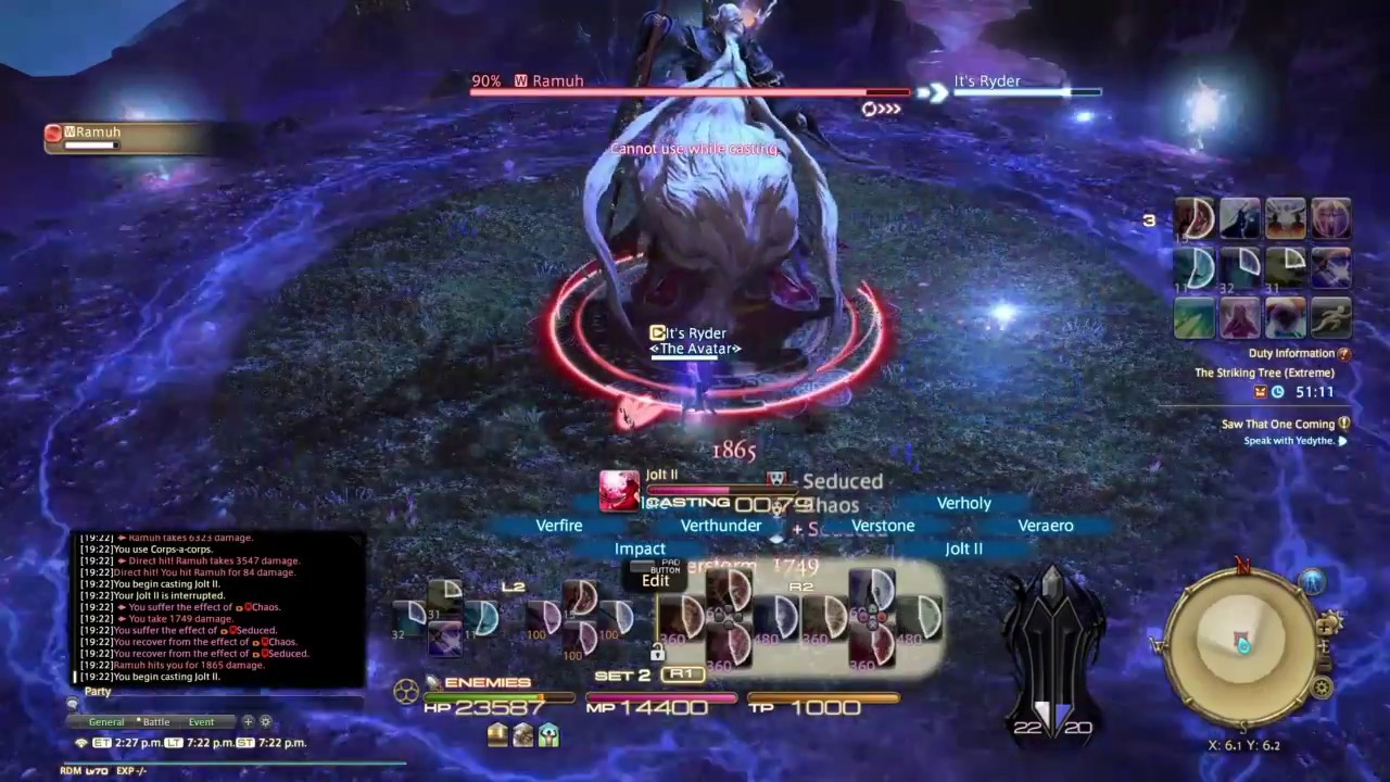Final Fantasy XIV - Ramuh Extreme - Solo RDM Clear - YouTube