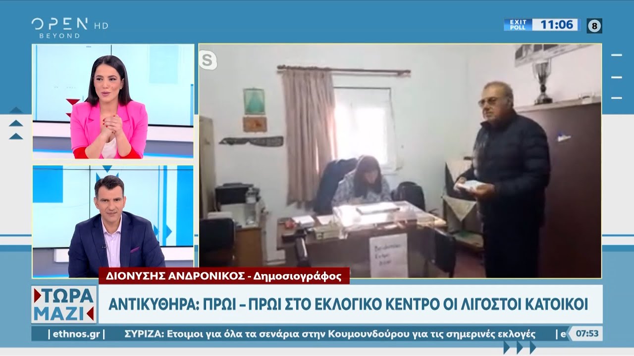Αντικύθηρα: Πρωί – πρωί στο εκλογικό κέντρο οι λιγοστοί κάτοικοι ...