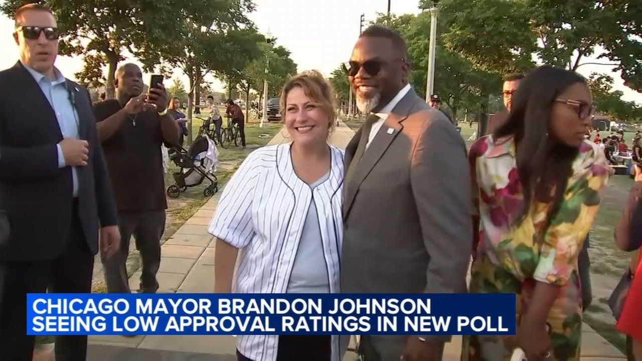 Chicago Mayor Brandon Johnson seeing low approval ratings in new poll ...