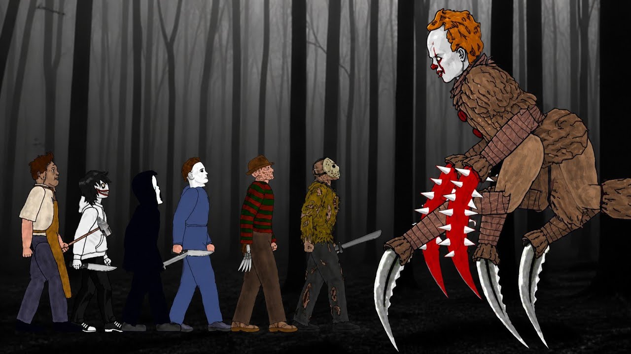 IT Pennywise vs Jason Voorhees, Freddy Krueger, Michael, Leatherface ...