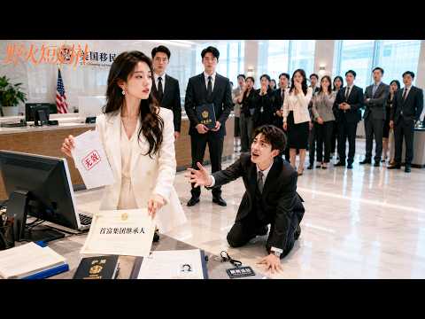 她滿心歡喜去辦綠卡，才發現結婚證是假的，渣男在外面有個小家，她不哭不鬧，亮出首富繼承人真實身份，當場解雇渣男，渣男失去一切徹底慌張跪地求饒，她卻頭也不回轉身離開！