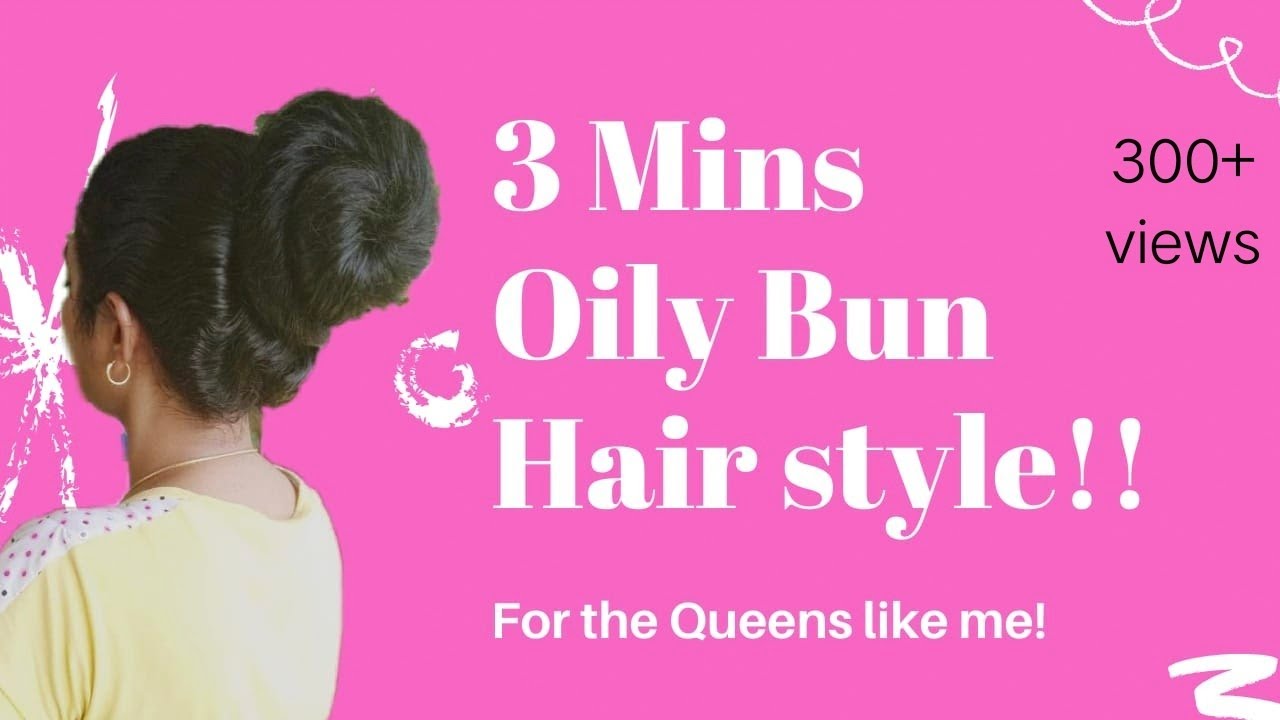 Easy Bun Tutorial | Oiled Hair Bun | Sharmy's Vlogs ️ - YouTube