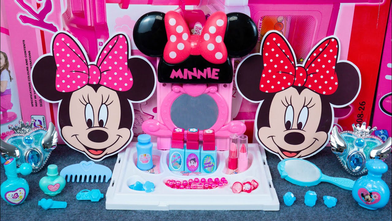 7+ Minutes Satisfying with Unboxing Minnie Bathroom Toys Playset Cute ...