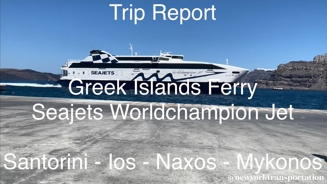 Greece Ferry Trip Report on Seajets Worldchampion Jet: Santorini (Thira ...