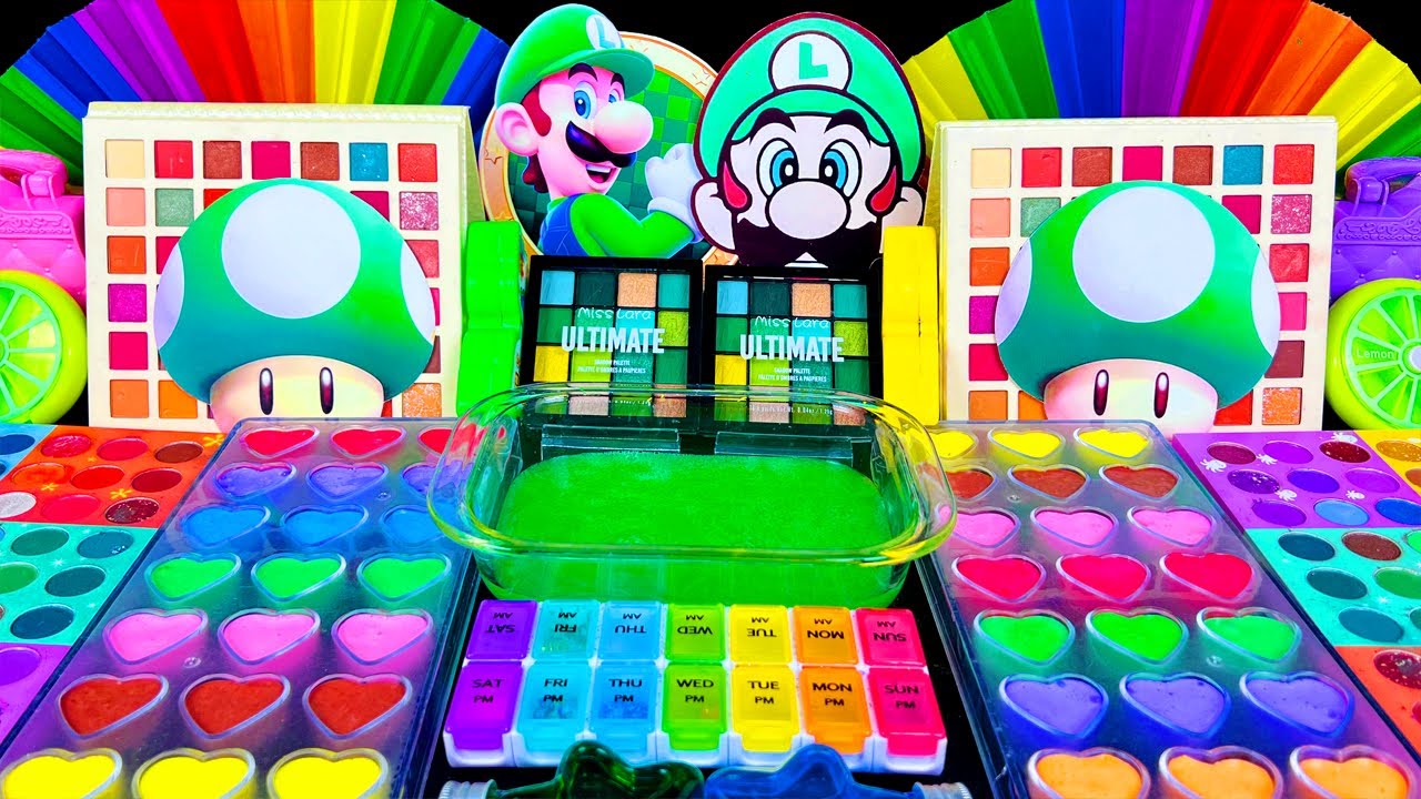 MIXING EVERYTHING WITH SLIME!!! Satisfying sounds with MARIO slime ...