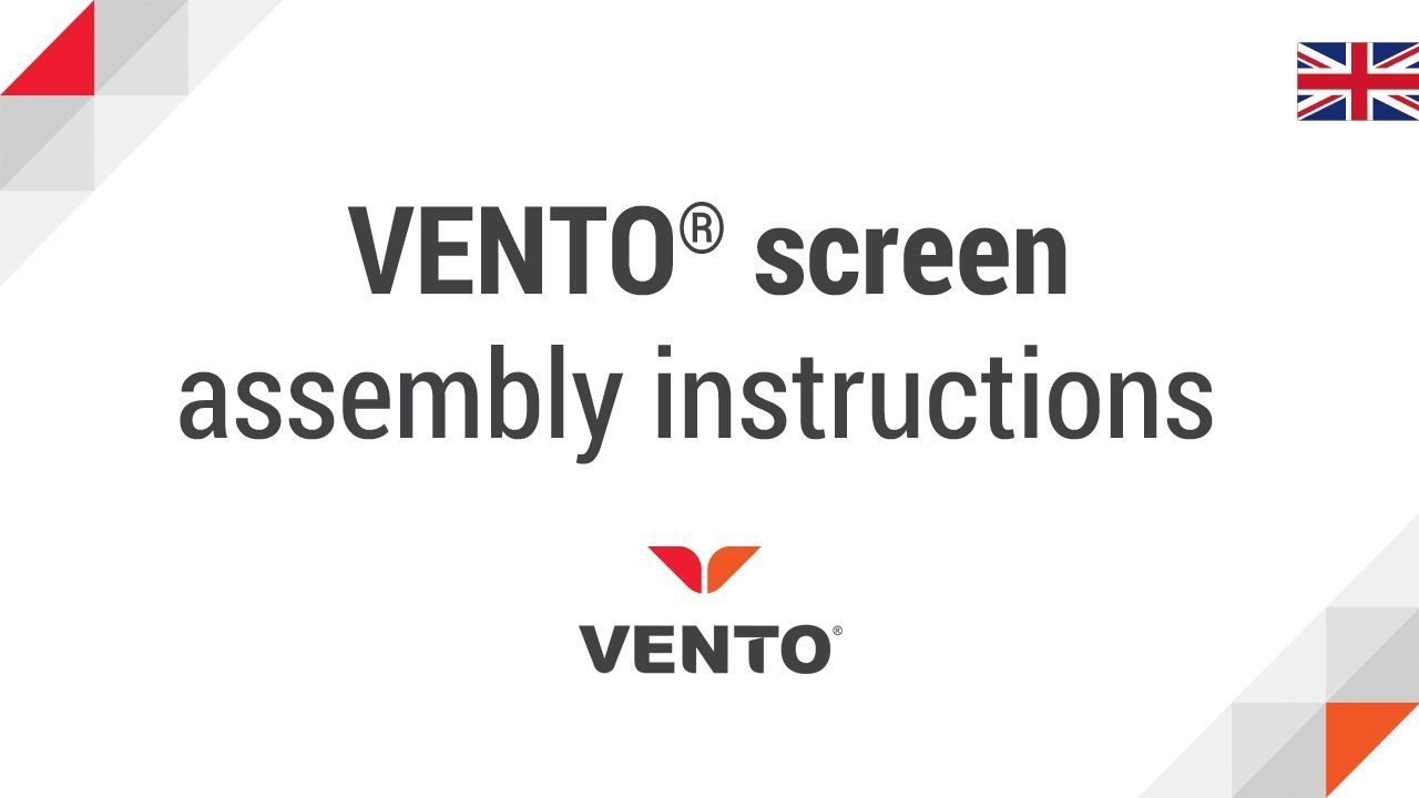 How to easily put up the VENTO® screen assembly instructions - YouTube