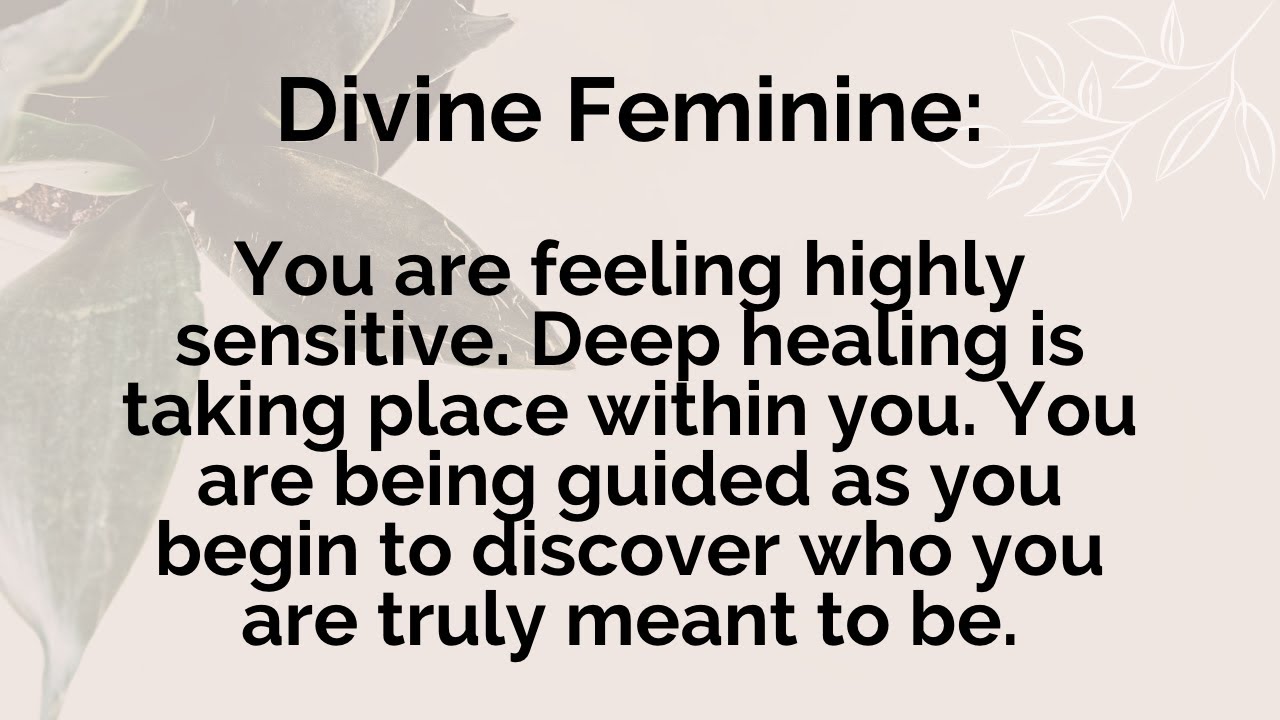Divine Feminine: Spirit is Guiding you Through Deep Healing 🔮 - YouTube