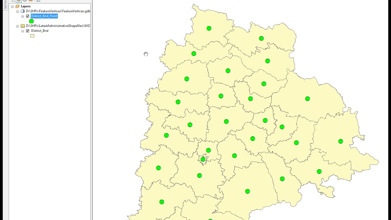 ArcGIS 10.2 - Feature to Point - YouTube