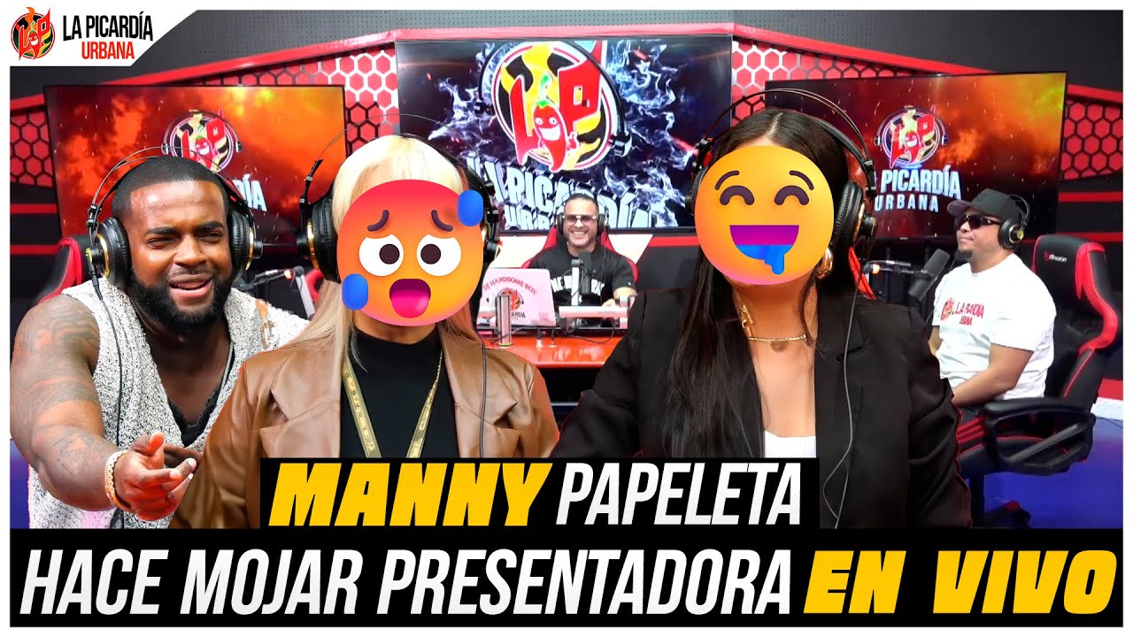 Manny Papeleta Hace Mojar presentadora en vivo - YouTube