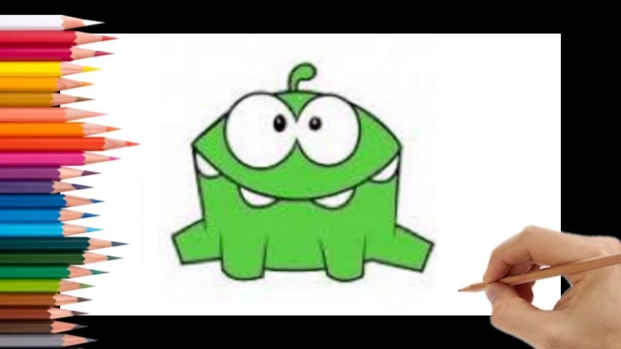 How to draw AM NUM. cartoon coloring AM NUM for kids. Coloring for kids ...