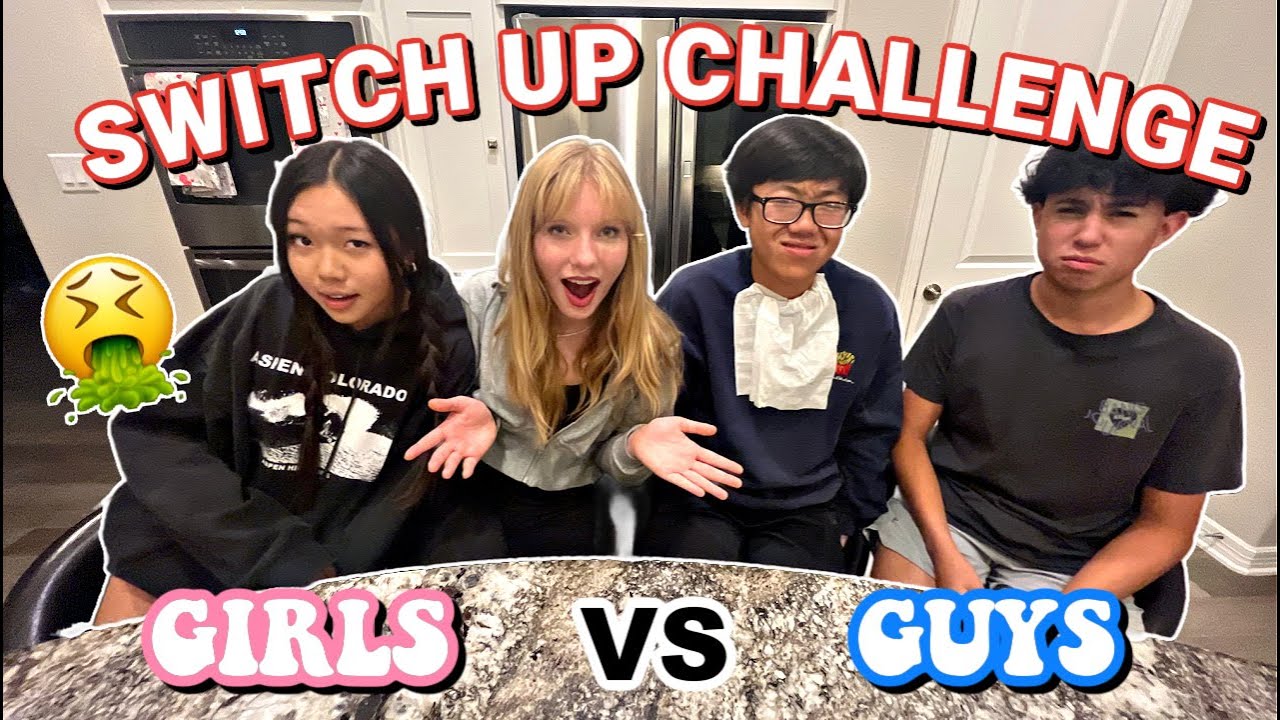 GIRLS VS GUYS lunch box switch up challenge‼️ - YouTube