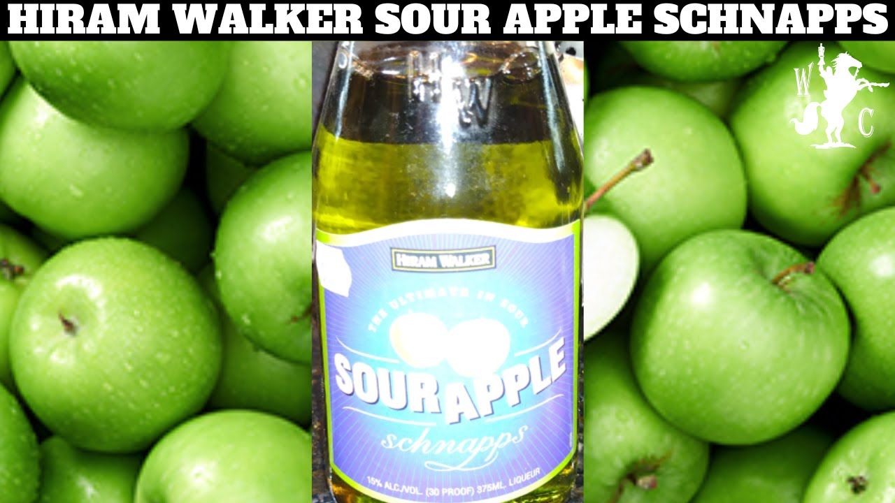 Hiram Walker Sour Apple Schnapps Liqueur Review - YouTube