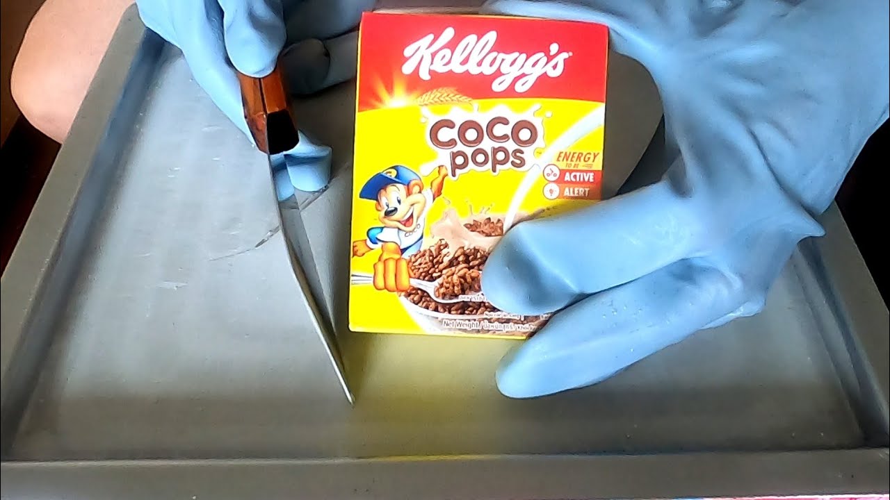 KELLOGG's coco pops Ice Cream Rolls Street Food ASMR | YUMMY FC - YouTube