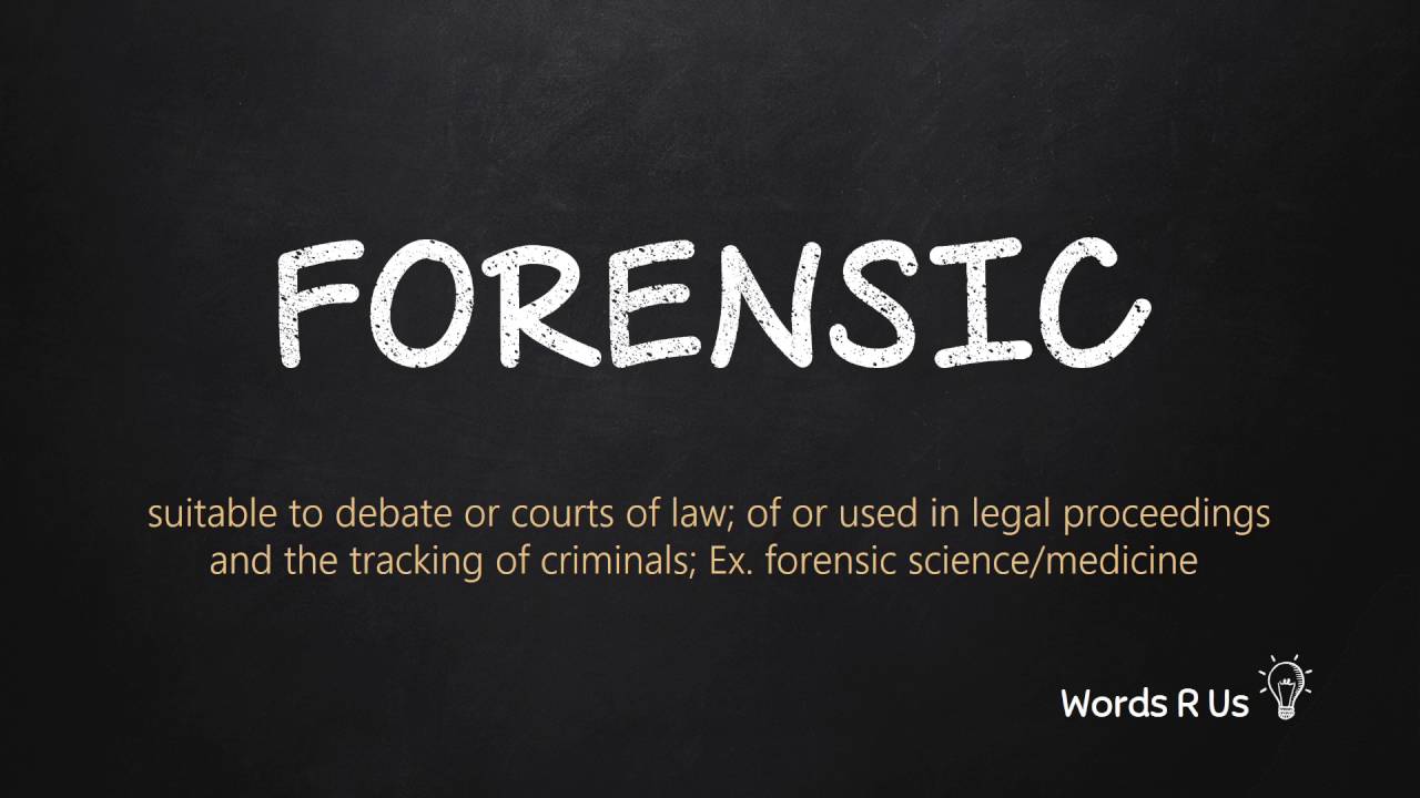 How to Pronounce FORENSIC in American English - YouTube