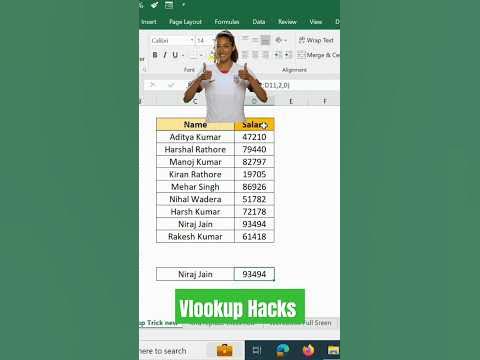 Vlookup Formula in Excel | Advance Vlookup Tricks ! =VLOOKUP(B4&"*") #vlookup #lookuptricks # ...