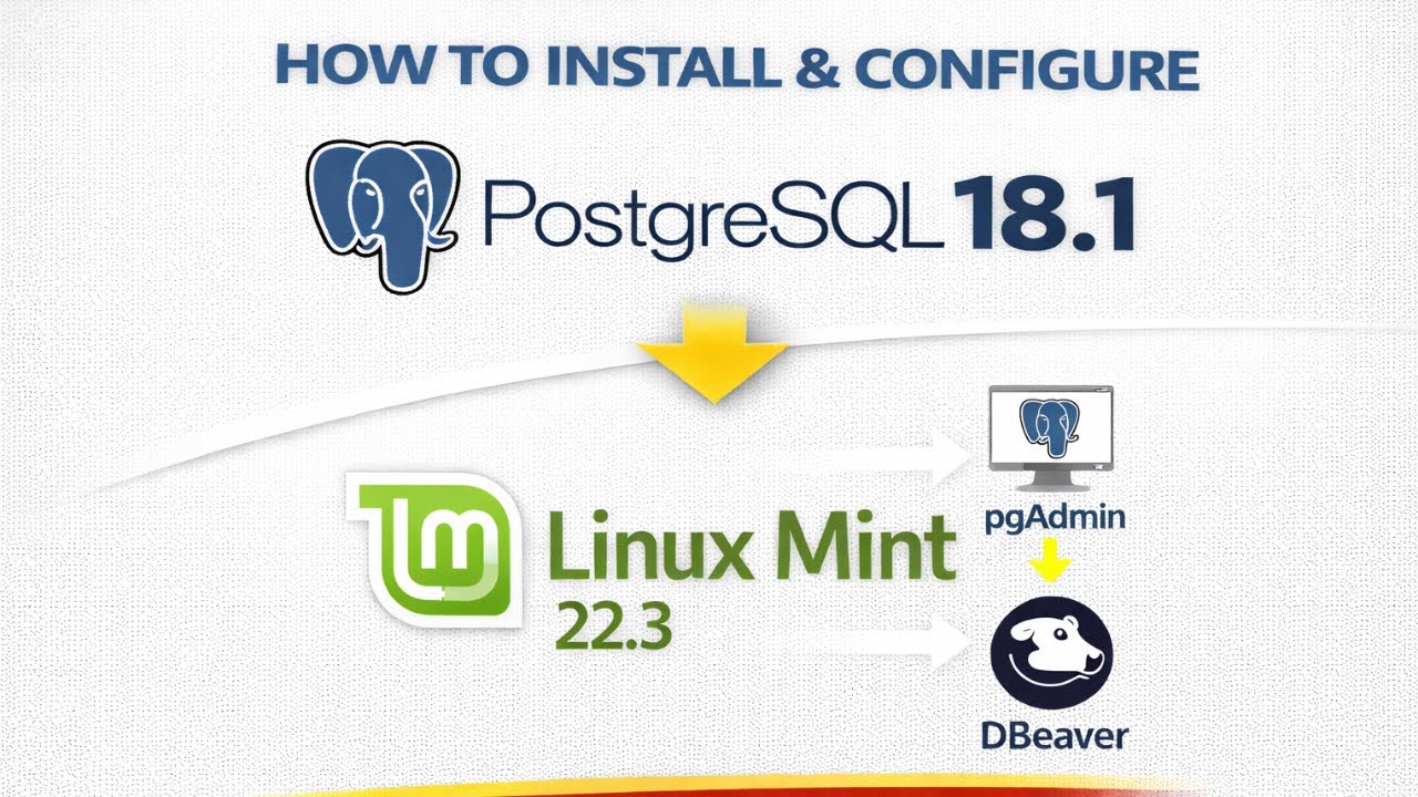 How to install & configure PostgreSQL 18.1 on Linux Mint 22.3 & Connect from pgadmin & Dbeaver ...
