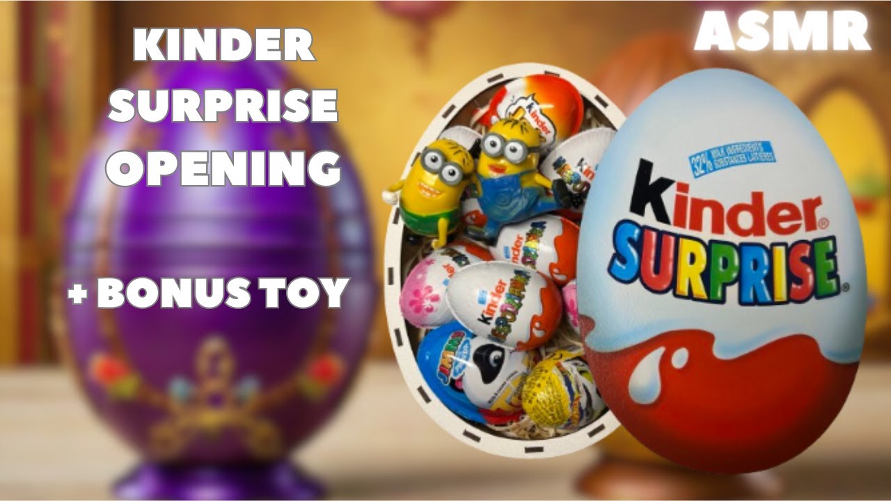 KINDER SURPRISE OPENING | ASMR | Relaxation Video | BONUS TOY - YouTube