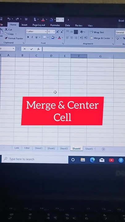 How to merge & center cell in excel#computereducation #computerknowledge #shorts #subscribe ...