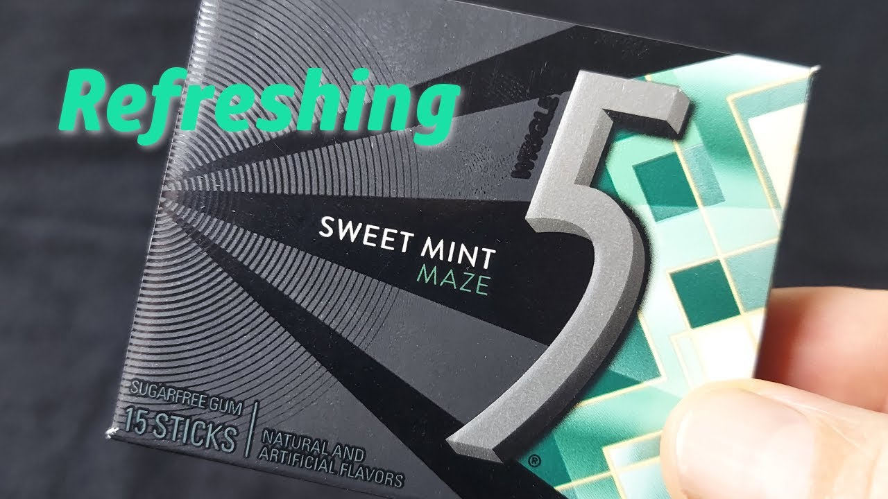 5 Gum Sweet Mint Maze Chewing Gum (Look at - Review) - YouTube