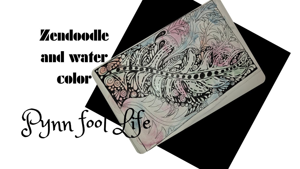 watercolor Zen doodle EZ way to destress - YouTube
