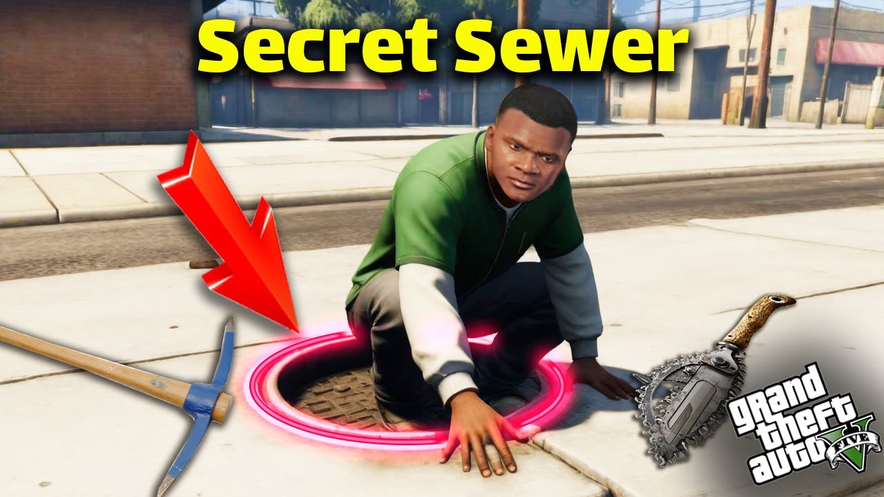 Franklin going inside the secret sewer | GTA 5 GTA mods - YouTube