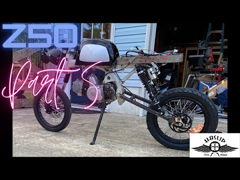 Honda Z50 Cafe racer style build Part 5 - YouTube